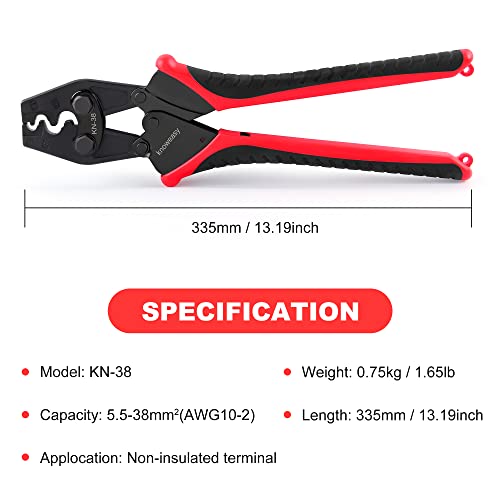 Snapklik.com : Knoweasy Ratchet Wire Crimper Tool - Non-Insulated ...