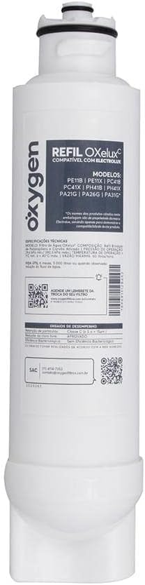 Refil Filtro Oxygen para Purificador Electrolux PE11, PA21G, PA26G ...