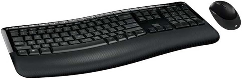 Microsoft Wireless Comfort Desktop 5050 UK QWERTY Keyboard, Black ...