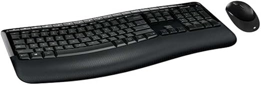 Microsoft Wireless Comfort Desktop 5050 UK QWERTY Keyboard, Black ...