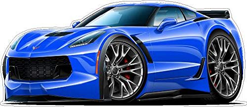 Amazon.com: Corvette C7 Z06 Cartoon Car Wall Graphic 2ft Long Decal ...