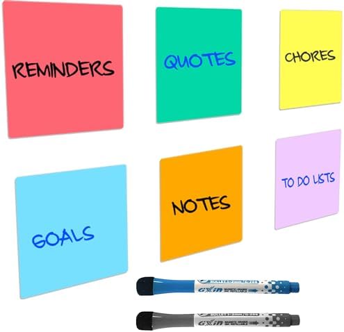 Amazon.com : 18 Pack Dry Erase Reusable Sticky Notes Magnetic Sentence ...