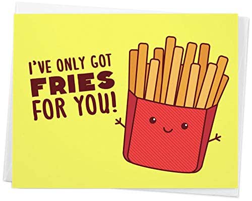 Amazon.com: Funny Kawaii French Fries Love Card "I've Only Got Fries ...