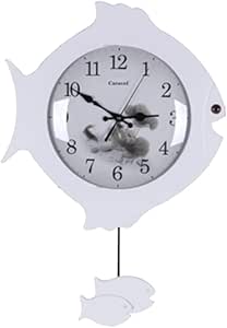 Amazon.com: AMAAE Fish Shaped Wall Clock Farmhouse Wall Clocks with ...