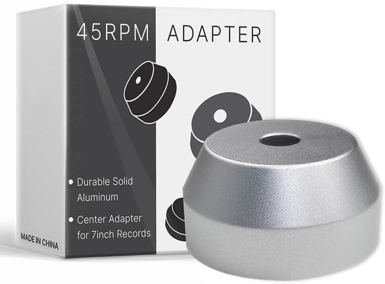 Amazon.com: 45 RPM Silver Adapter Durable Solid Aluminum Center Adapter ...