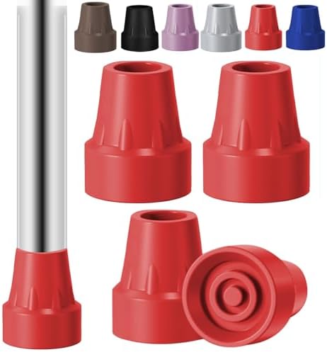 Amazon.com: 4 Pack Replacement Rubber Cane Tips 3/4 Inch Heavy Duty ...