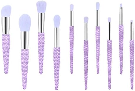 Amazon.com: Bling Crystal Rhinestones Makeup Brushes 10PCS,Shinning and ...