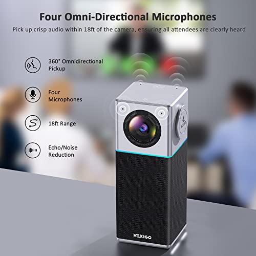 Zoom Certified, NexiGo N3000 Portable Video Conference Camera, 4K AI ...