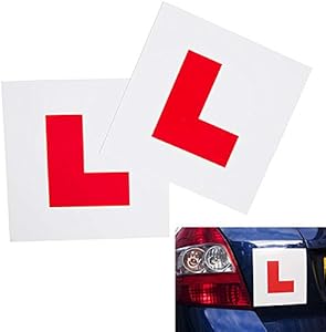 Fully Magnetic Red L Plates 2 Pack, Extra Strong Stick On for New ...