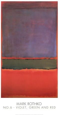 Amazon.com: No. 6 (Violet, Green and Red), 1951 - Poster by Mark Rothko ...