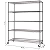 Amazon.com: TRINITY Basics 5-Tier Adjustable Wire Shelving with Wheels ...