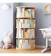 Amazon.com: LSZMXI Rotating Bookshelf Tower, 4/5 Tier Circular Bookcase ...