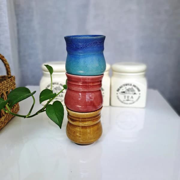 Buy Kalavani Store Ceramic Sky Blue Color kulhar Traditional Style ...