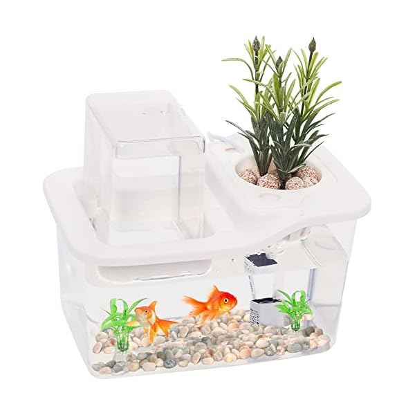Mindful Design Mini Indoor Aquaponics Growing System Fish Tank -Table ...