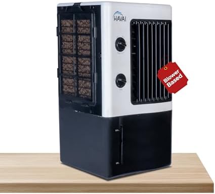 HAVAI Nano Table Cooler | Vertical Blower |Single Person Use|7 Litre ...