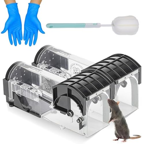 Humane Mouse Traps for Indoors & Outdoors, No Kill Humane Mice Trap ...
