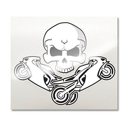 Amazon.com: Sport bike Skull Crossbones Motorcycle Decal Sticker : Arts ...