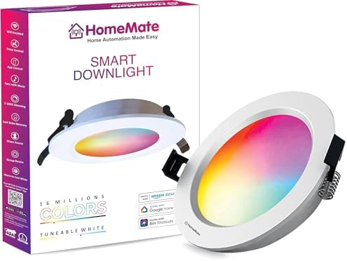 SmartMesh Plastic WiFi+BLE CCT Smart LED Downlight Powered by Jio Iot ...