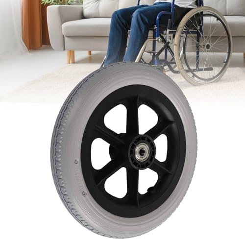12 inch Wheelchair Rear Wheels Assembly, Anti-Slip Solid Polyurethane ...