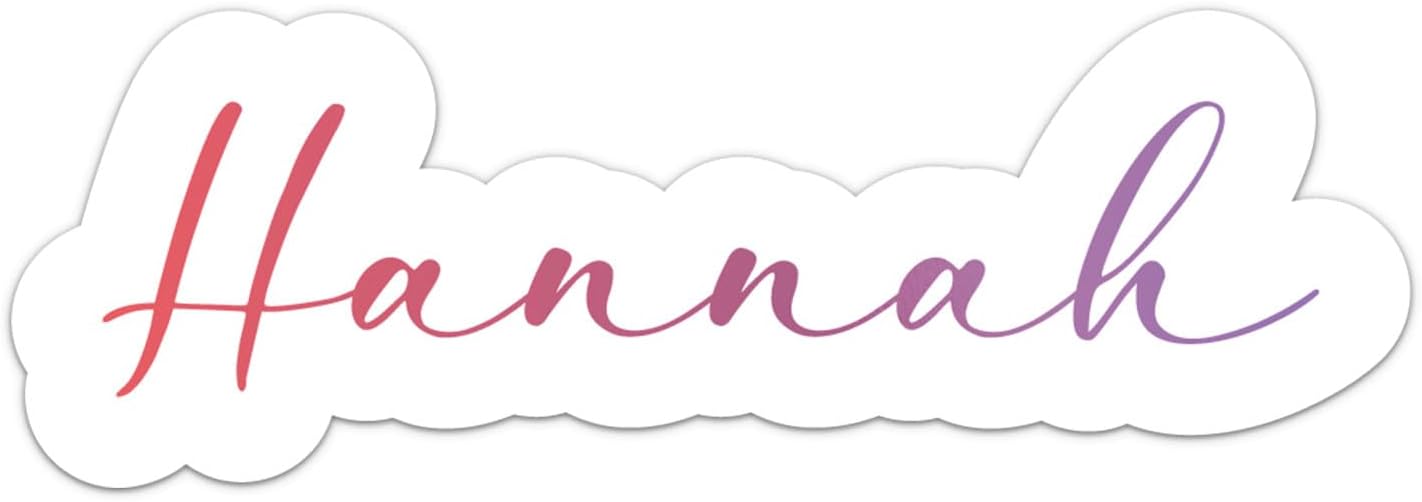 Amazon.com - Elegant Hannah Name Sticker - Waterproof Vinyl Decal for ...