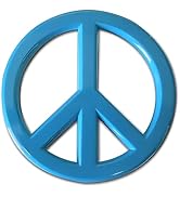 Amazon.com: Classic Chrome Peace Sign Logo - Metal Car Emblem by ...