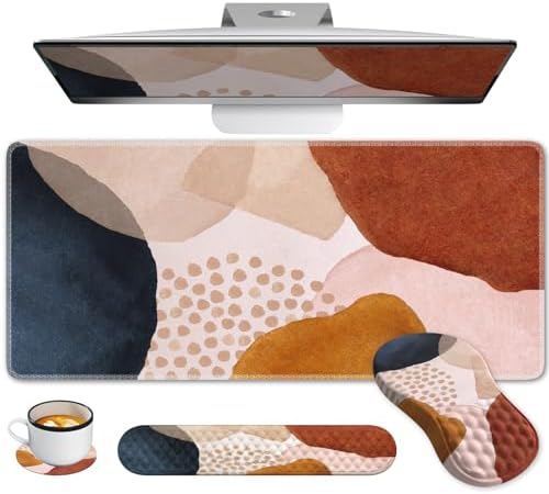 Amazon.com : Anyshock Large Mouse Pad with Wrist Rest and Keyboard Pad ...