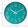 Topkey Wall Clock 12" Silent Non Ticking Decorative Modern Wall Clock ...