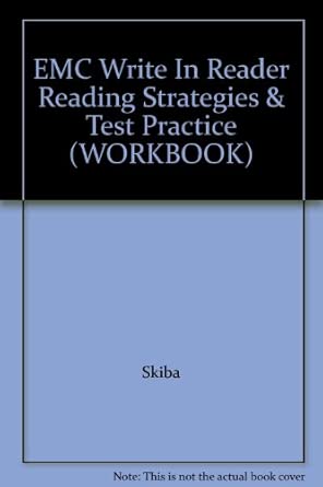 EMC Write In Reader Reading Strategies & Test Practice (WORKBOOK ...