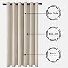 DWCN Beige Curtains Eyelet Single Thermal Door Curtain 84 Inch Drop,1 ...