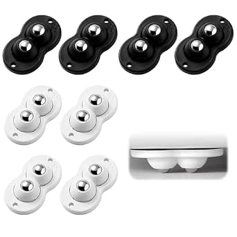 8 Pcs Mini Casters Caster Castor Wheels Appliance Rollers Sliders ...