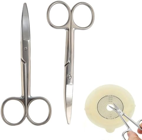 Amazon.com: 2 Pack Premium Ostomy Scissors, Curved Blunt-Tip Medical ...