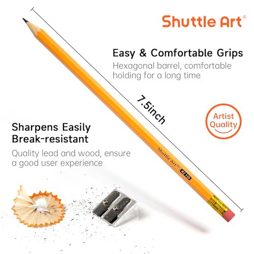 Snapklik.com : Shuttle Art Wood-Cased #2 HB Pencils, 350 Pack Sharpened ...