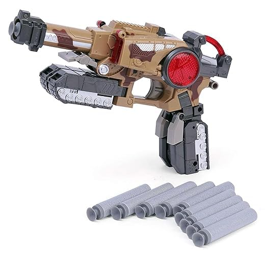 Nino's Toys Gun Foam Blaster 2-in1 Tank Gun with Free 20 Bullets,Long ...