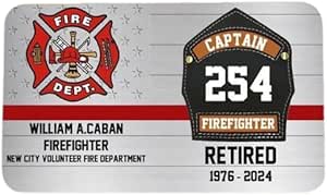 Mesnove Personalized Firefighter Helmet Shields Badge Custom Department ...
