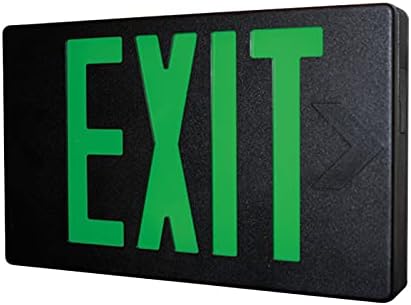 Carpenter Lighting Black LED Exit Sign with Green Letters - Amazon.com