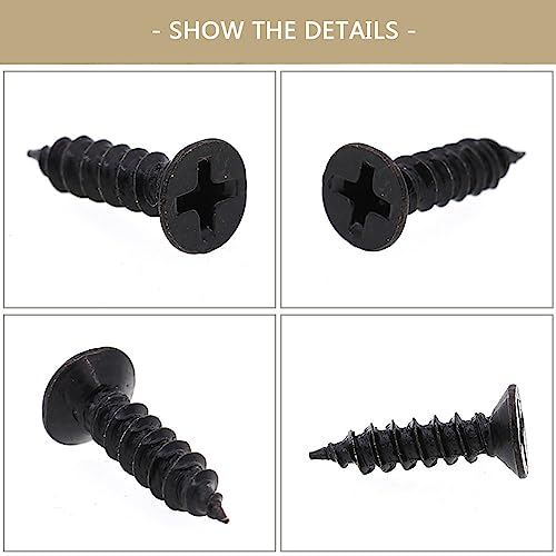 50 Pcs Black Self Tapping Screws, M6 x 30mm Multi Purpose Screws, Zinc ...
