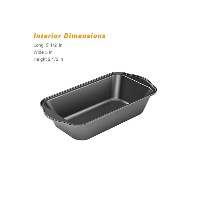 Buy 3 Pack Nonstick Carbon Steel Baking Bread Pan, Large Loaf Pan, 9 1/ ...