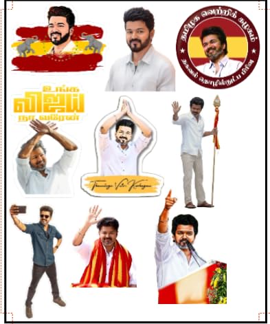 TVK Vijay Party Stickers Pack | Vijay Stickers | Waterproof Vinyl ...