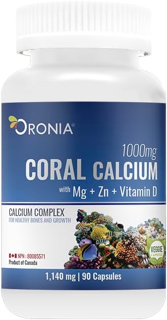 Oronia Coral Calcium with Mg, Zn, Vitamin D, Calcium Complex for Bone ...