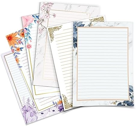 alterEgo A5 Letter Stationery Paper, Ruled Pre-printed Sheets for ...