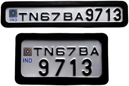 Qubiz IND Car Number Plate Front and Back Embossed dye Pressed Number ...