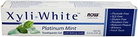 Amazon.com : NOW Foods Solutions Xyli White Toothpaste Gel with Baking ...