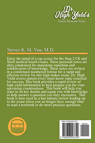 Snapklik.com : Dr. High Yields Family Medicine Notes