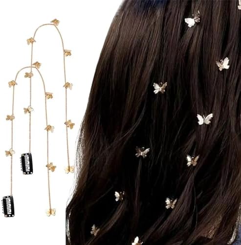 Amazon.com: Butterfly Hair Jewelry and Accessories - Gold Metal Hair ...