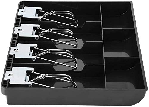 KleverKitchen ABSplastic Cash Drawer, 4 Cash and 3 Coin Compartment ...