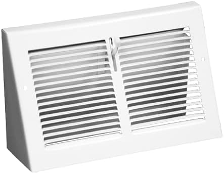 Triangular Baseboard Floor Register (10" x 6" Duct Opening/~11 3/8" x 6 ...