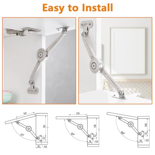 APACALI 6 Pack Lid Support Hinge, Folding Lid Support Hing with Screws ...