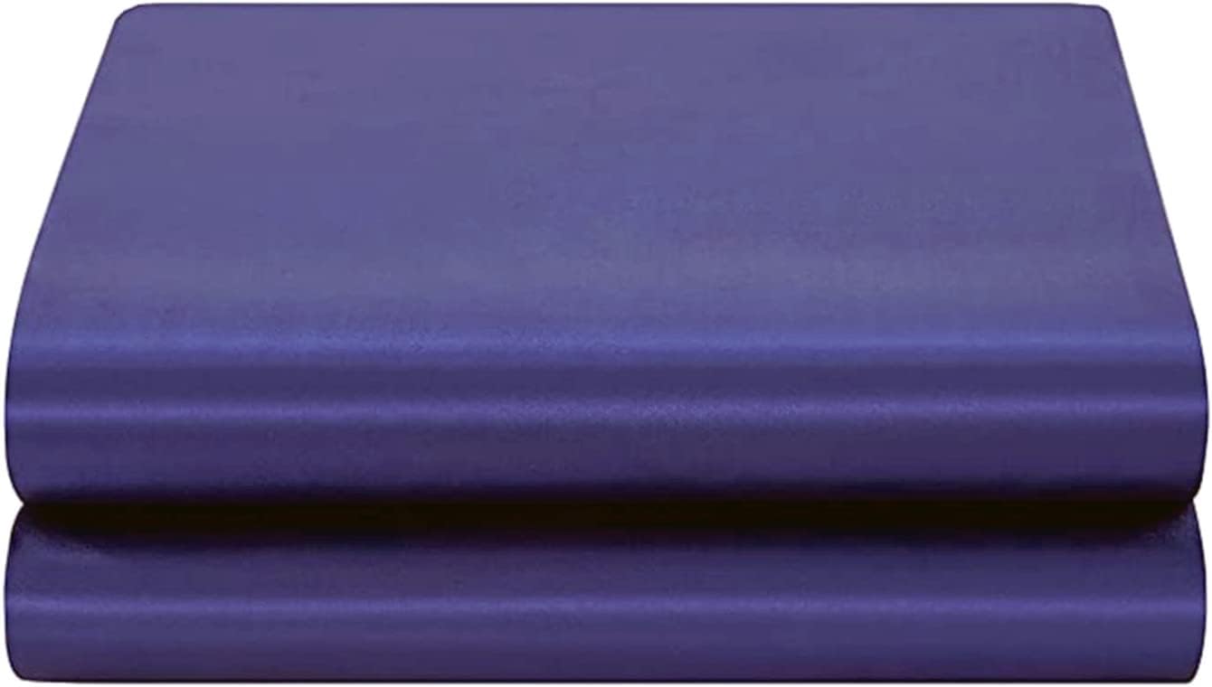 Satin Flat Sheet Only, 1 - Piece Top Sheet, Extra Soft Silk Flat Bed ...