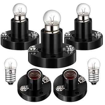 ULTECHNOVO 5 Pairs E10 Screw Mini Bulbs 1.5V Bulb Light and E10 Mini ...