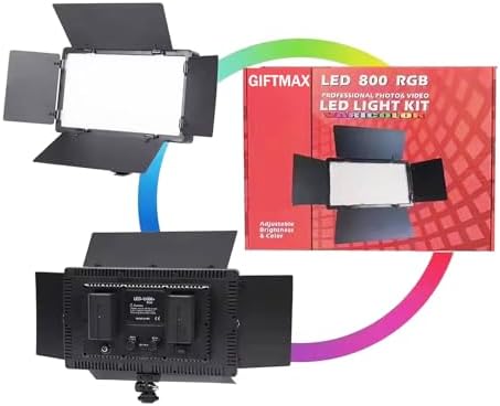 GIFTMAX Professional Rechargeable Pro 800 RGB 50W LED Panel Light ...